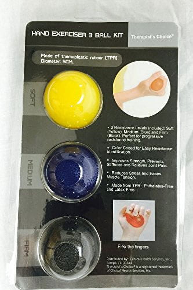 Therapist's Choice Hand Exercise 3 Ball Kit: Physical Therapy, Pain ...