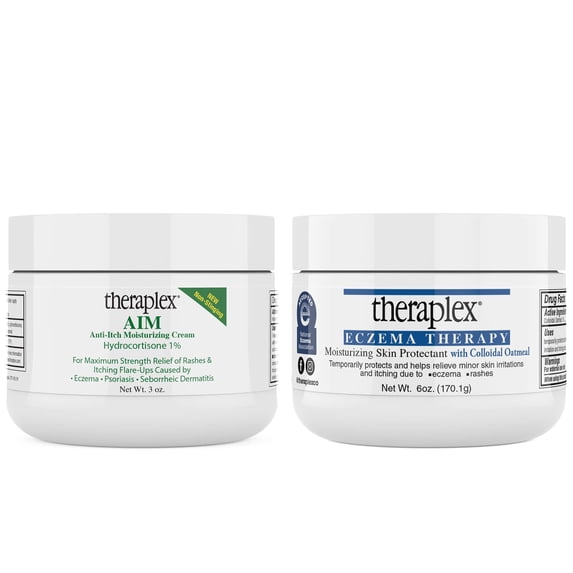 Theraplex Eczema Treatment Bundle - AIM Itching Cream (3 Oz) & Eczema ...