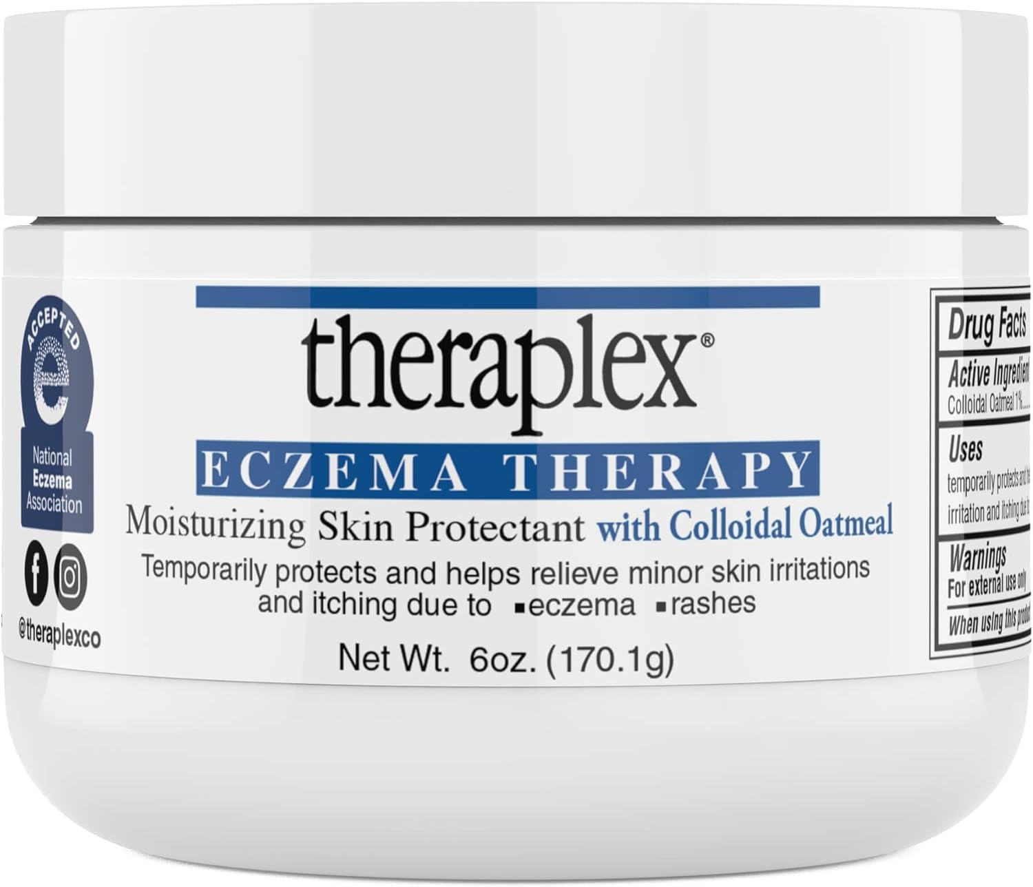 Theraplex Eczema Therapy (6 oz) - Moisturizing Skin Protectant with Natural Colloidal Oatmeal ...