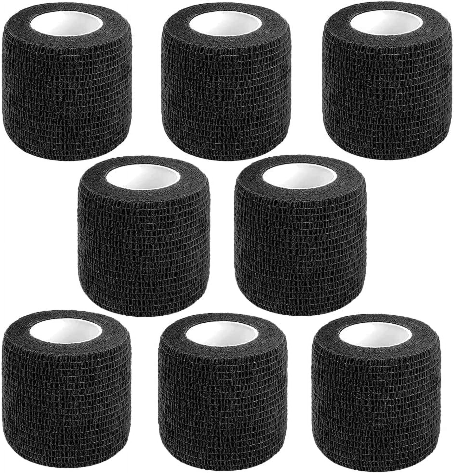 Self Adhesive Bandage Wrap,2 Inch Black Breathable Elastic Cohesive ...