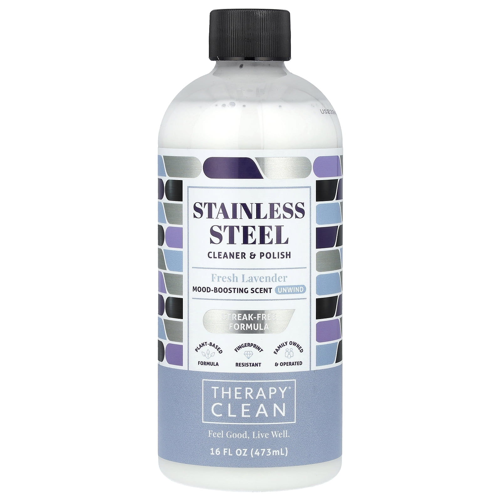 Therapy Clean Stainless Steel Cleaner and Polish, Lavender Scent, 16 fl ...