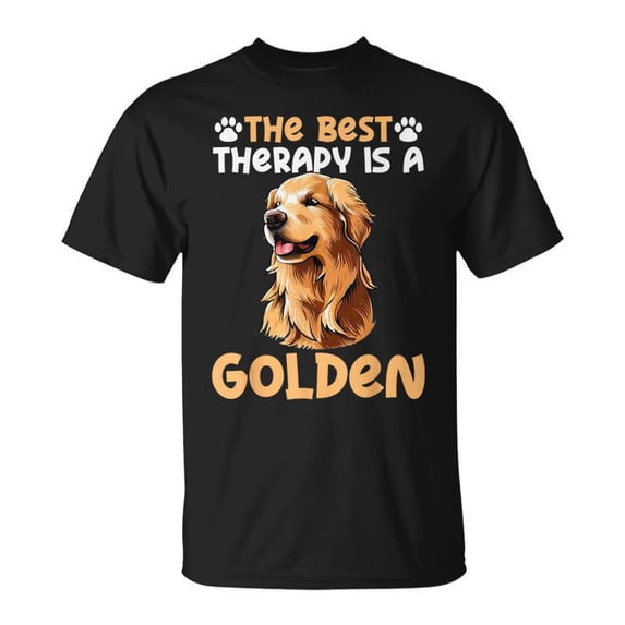 Therapy Is A Golden Retriever Dog Lovers TShirt - Walmart.com