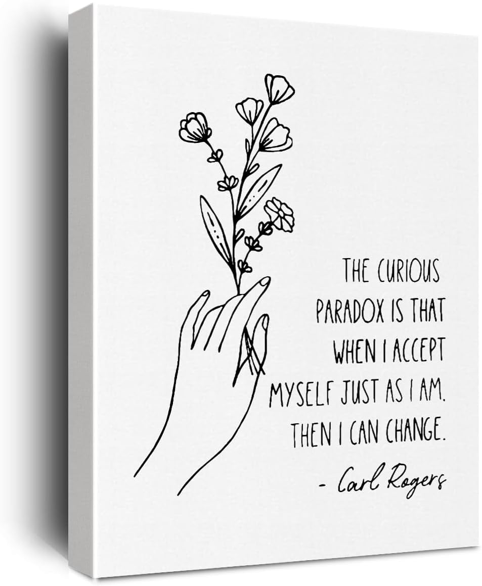 Therapy Office Decor Inspirational Canvas Wall Art Framed Mental Health ...