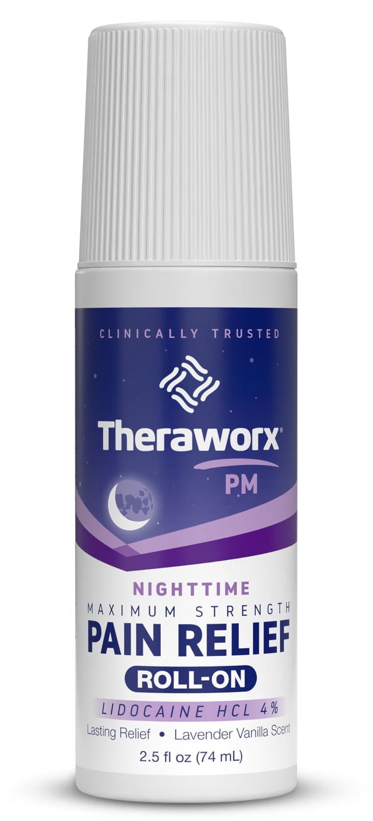Theraworx Nighttime Maximum Strength Pain Relief Roll-On with Lidocaine ...