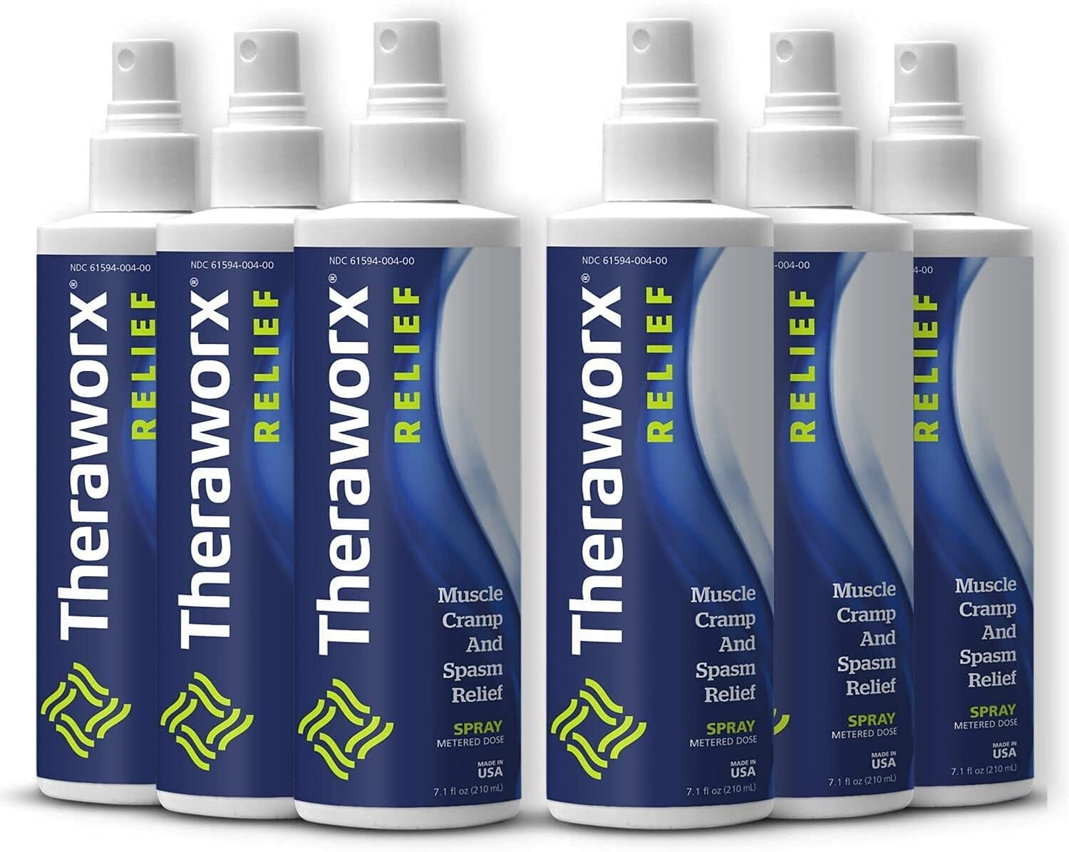 Theraworx Relief 6-Pack Fast-Acting Spray for Leg Cramps, Foot Cramps ...