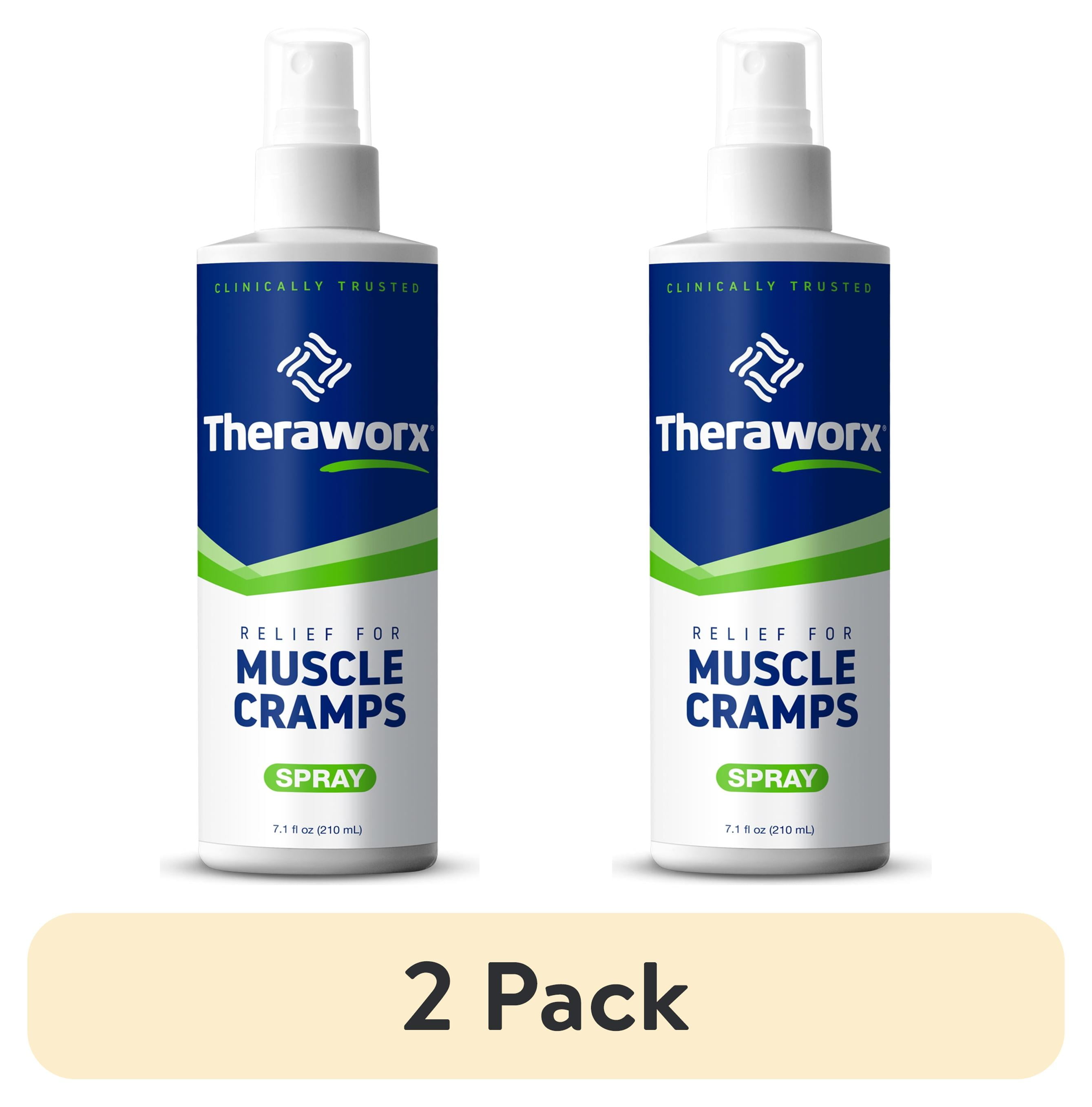 (2 pack) Theraworx Muscle Cramps Spray, Helps Relieve Muscle Cramps and Spasm, with Magnesium ...