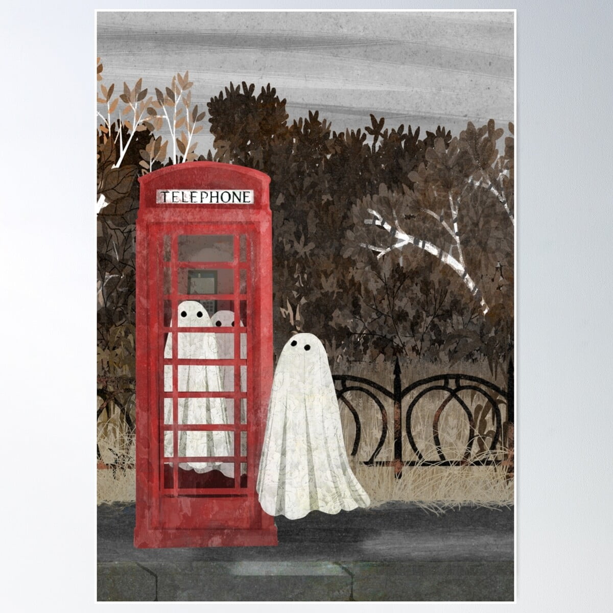 There Are Ghosts In The Phone Box Again... Poster Wall Art, Modern Wall ...