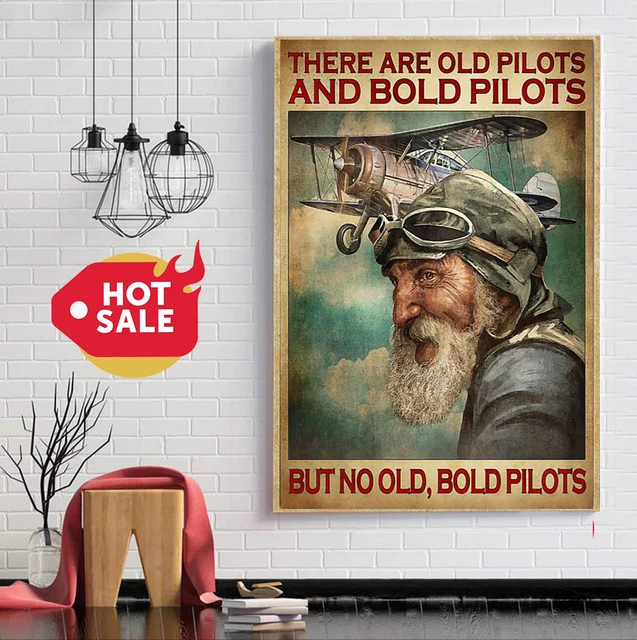 There Are Old Pilots And Bold Pilots NO FRAMED POSTER Home Decor ...