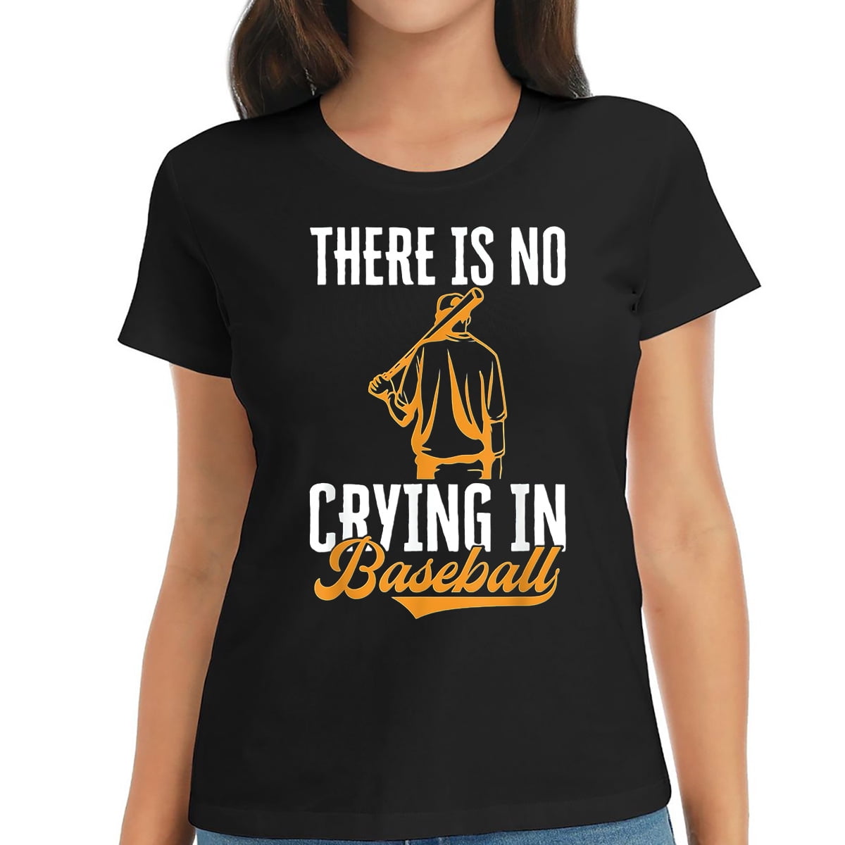 There Is No Crying In Baseball Field Bat Catcher Homerun Top T-Shirt ...