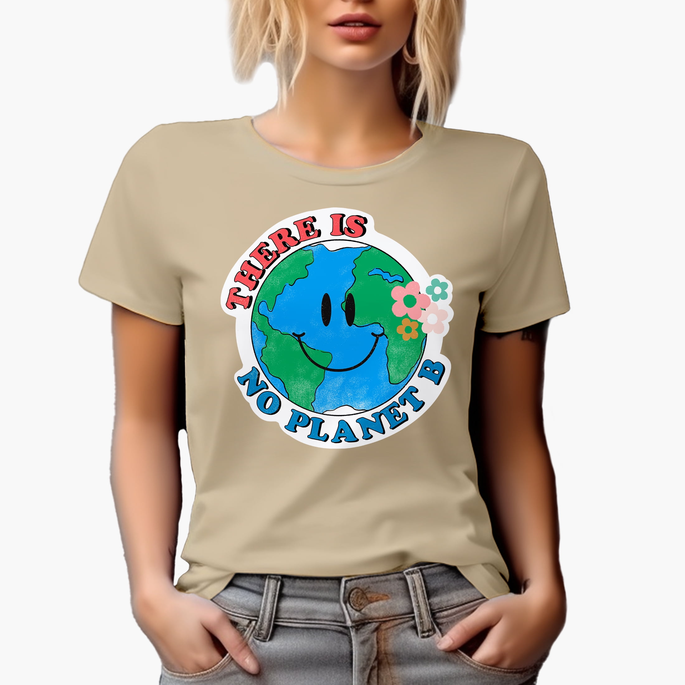 There Is No Planet B with Smiling Earth Art, Earth Day ...