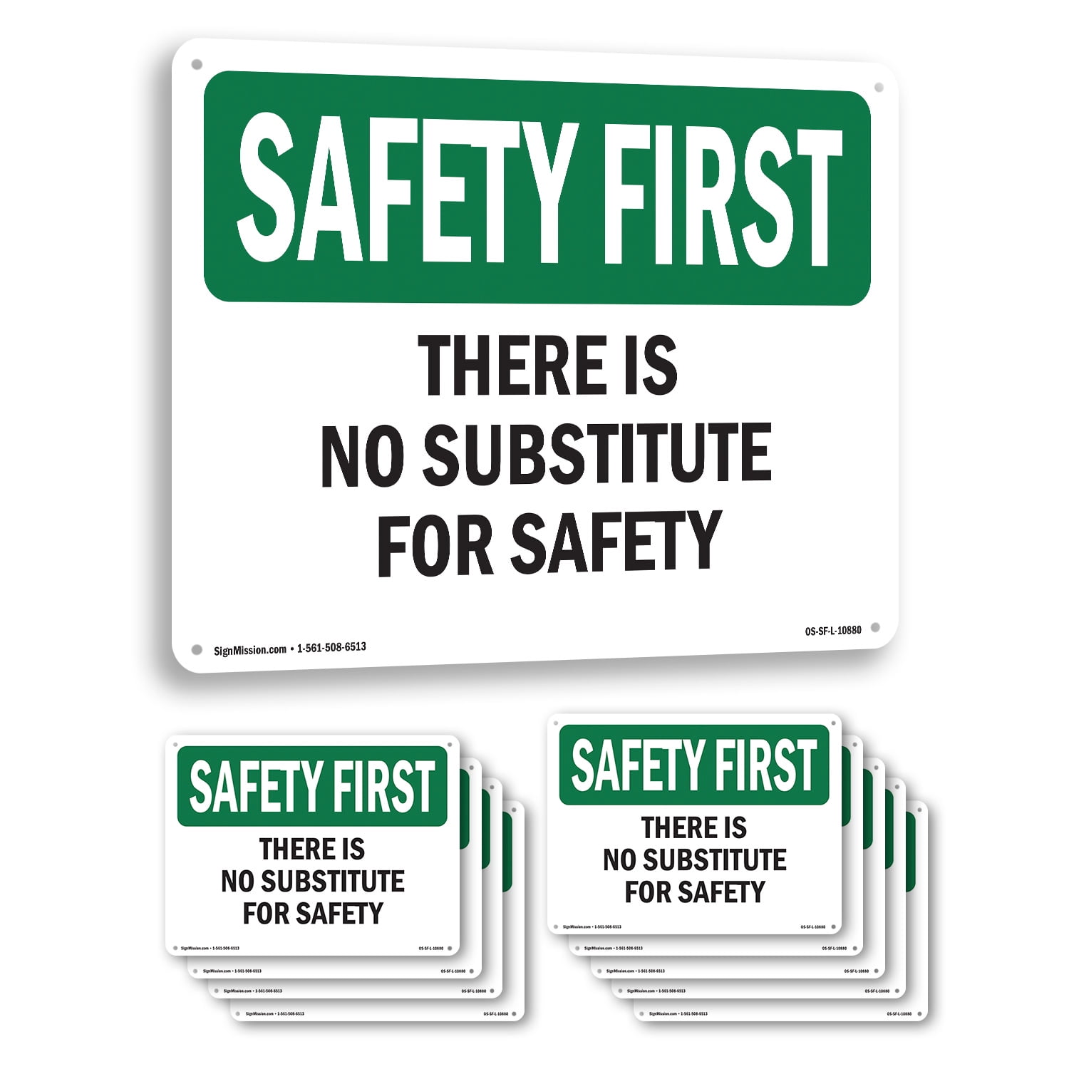 There Is No Substitute For Safety OSHA SAFETY FIRST Aluminum Sign 10 ...