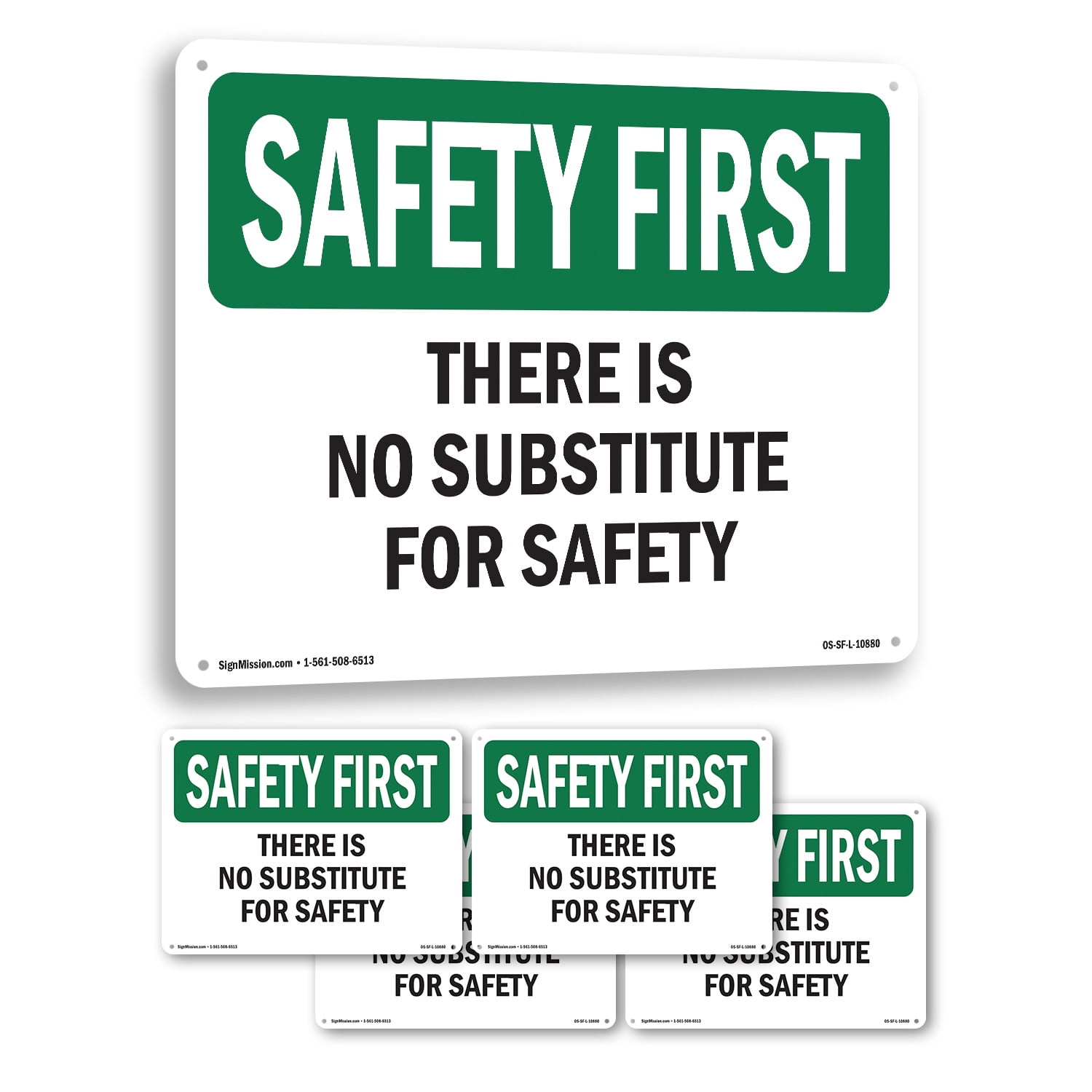 There Is No Substitute For Safety OSHA SAFETY FIRST Aluminum Sign 24 ...