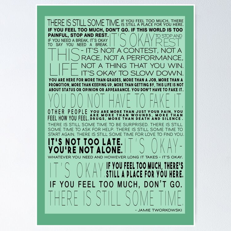 There Is Still Some Time Poster- Unframed Poster | Wall Art | Perfect ...