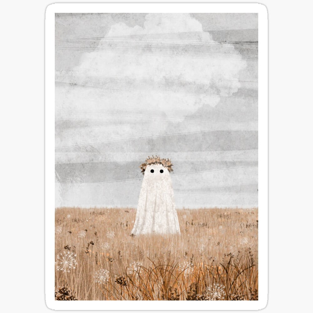 There'S A Ghost In The Meadow Sticker Phone Decal Water Bottle Stickers ...