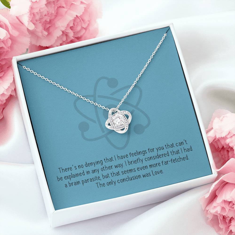 There'S No Denying I Have Feelings For You, Love Knot Atom Necklace ...