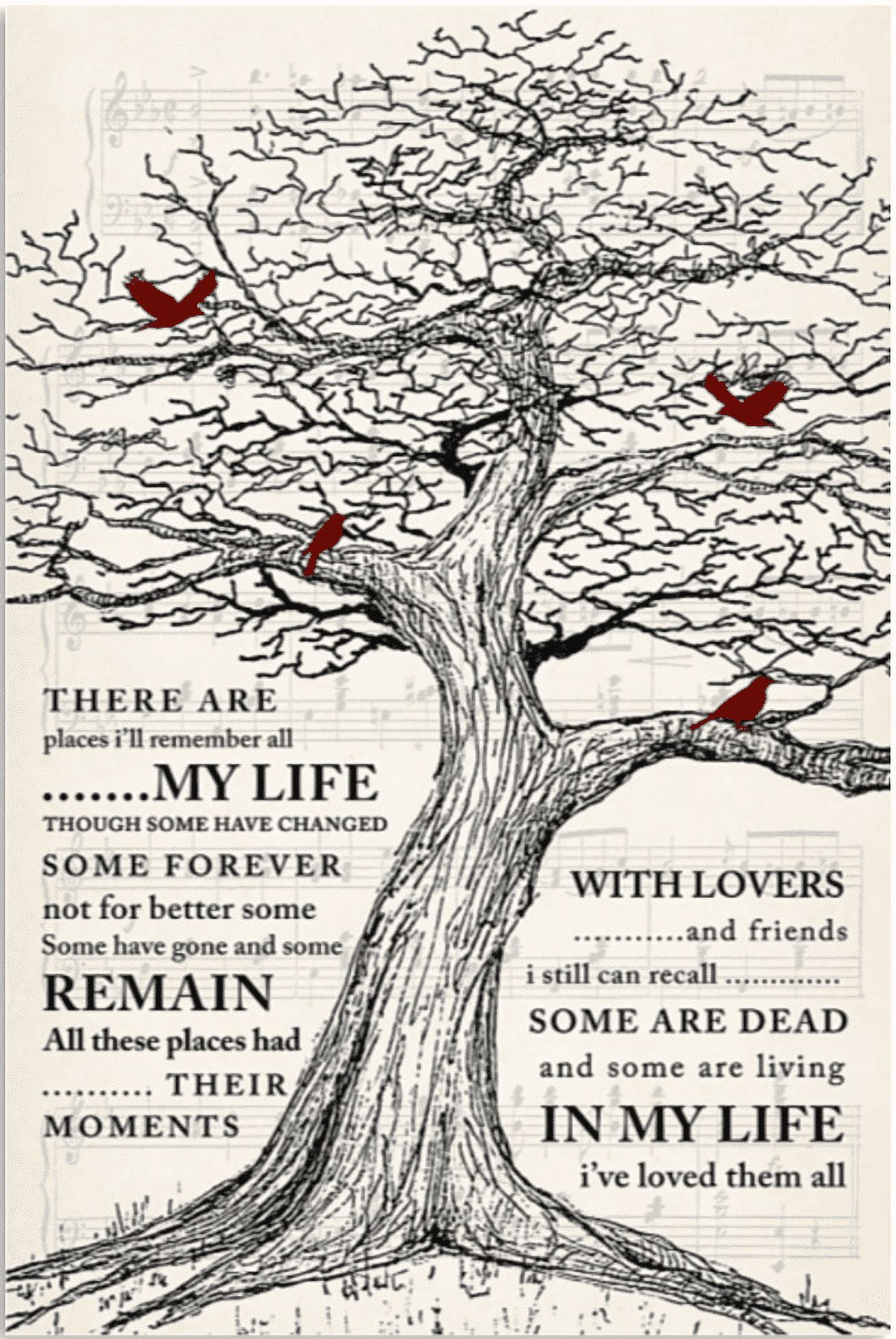 There are places i'll remember all my life poster 24 x 36 Inch Poster ...