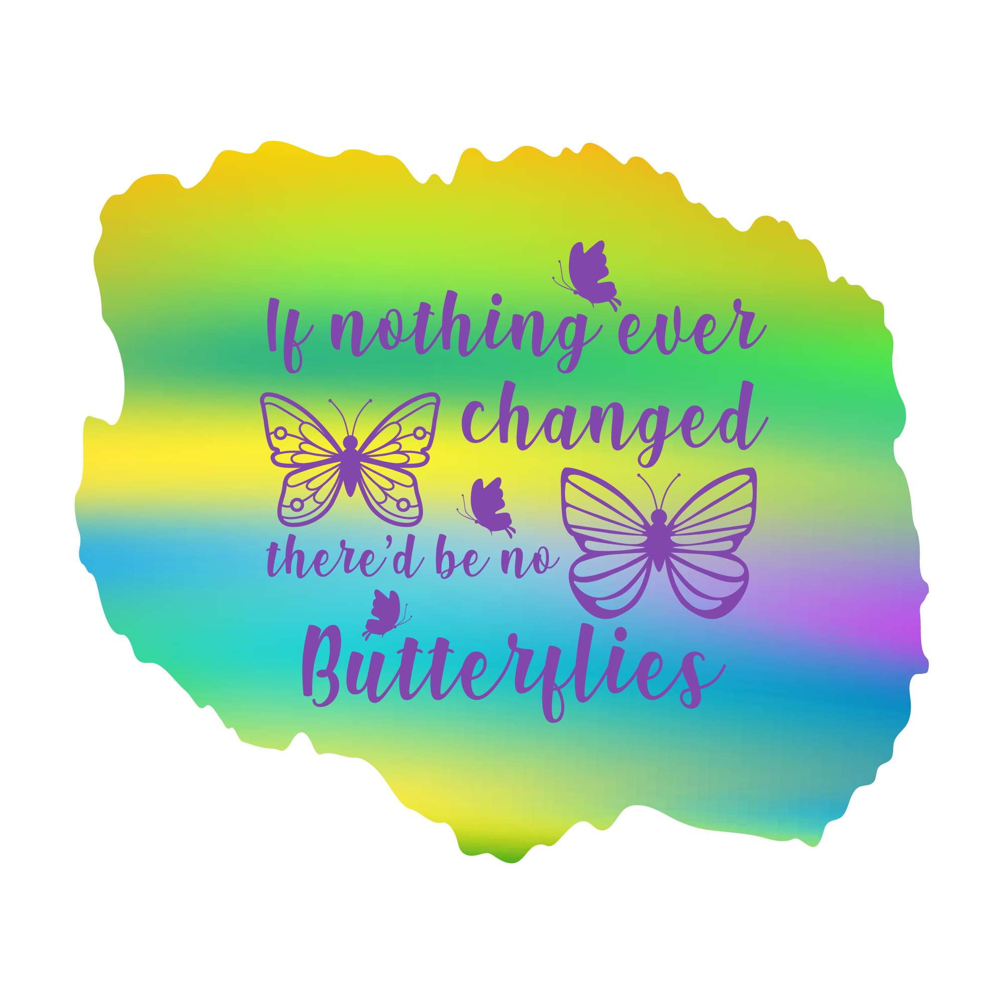 There'd Be No Butterflies If Nothing Ever Changed Motivational Quote ...
