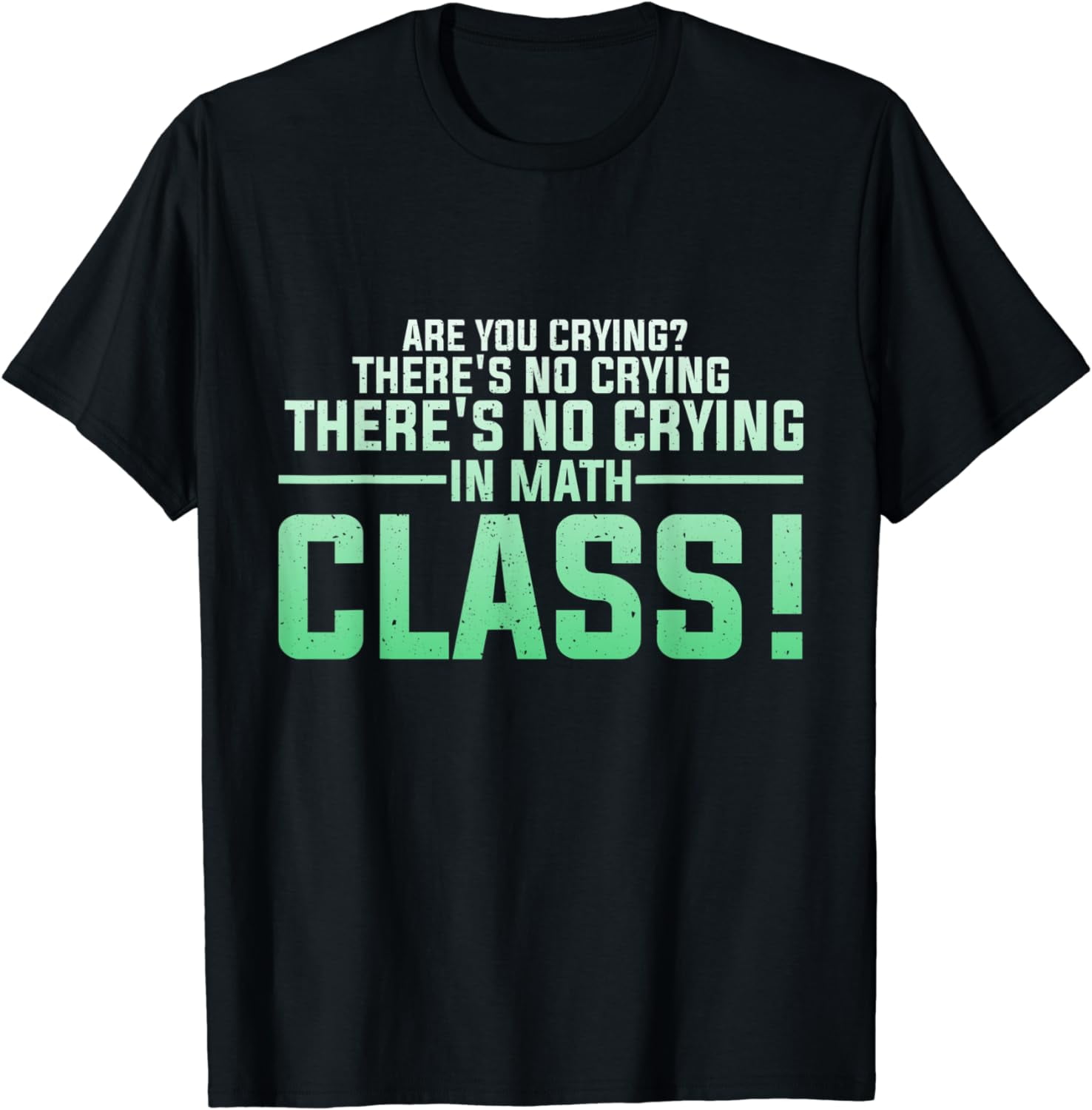 There's No Crying in Math Class Funny Math Apparel T-Shirt - Walmart.com