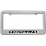 There's No Place Like Om, Namaste Ohm Aum Yoga License Plate Tag Frame ...