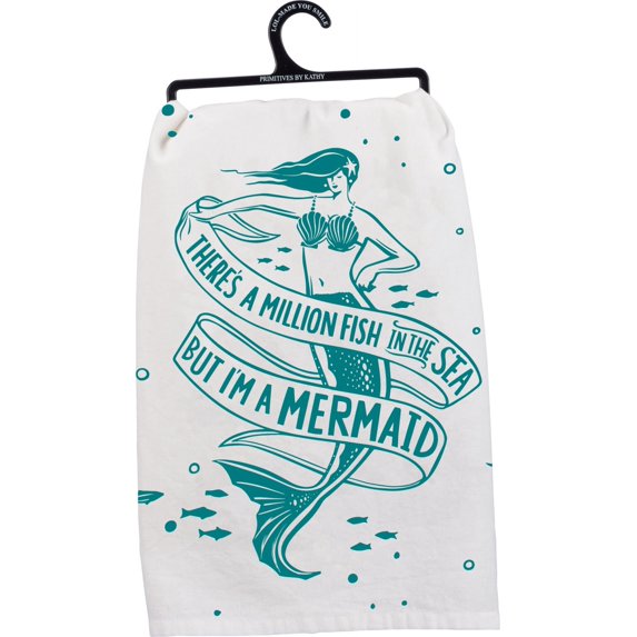 Theres A Million Fish in the Sea But I'm a Mermaid Kitchen Dish Towel ...