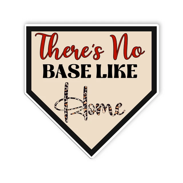 Theres No Base Like Home Sticker Baseball Flag Stickers Sticker Phone ...