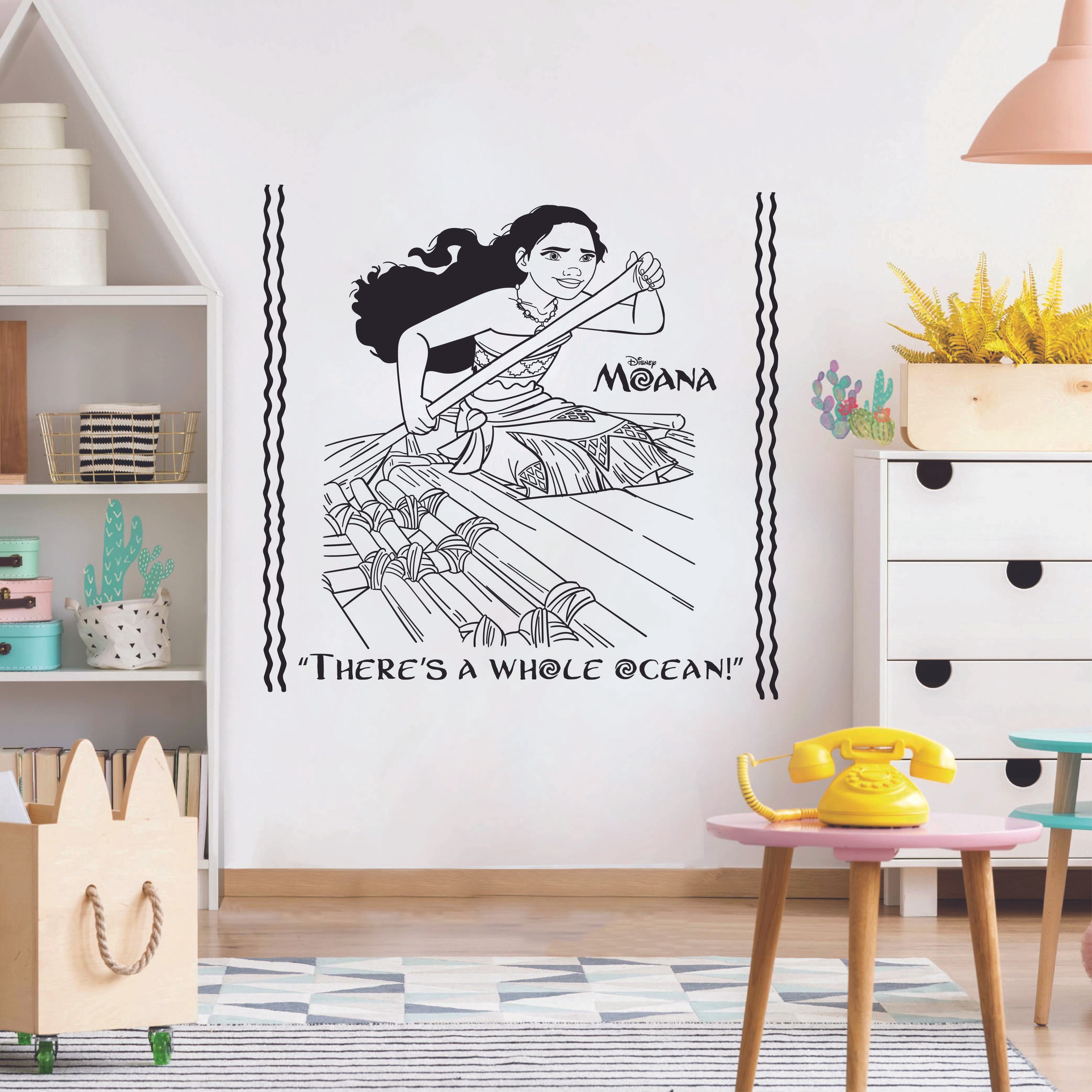 Theres A Whole Ocean - Disney Princess Moana Quote Silhouette Vinyl ...