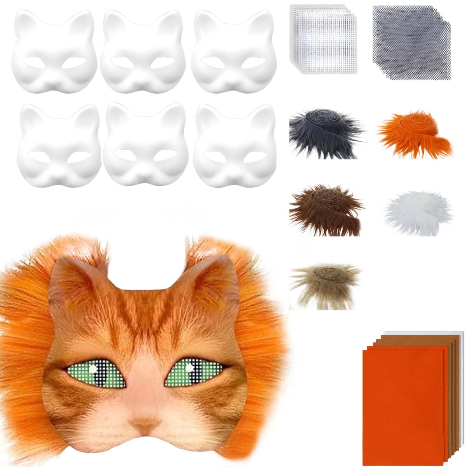 Therian Cat DIY Set â Glowing Paint, Fabric Brushes & Mesh for ...