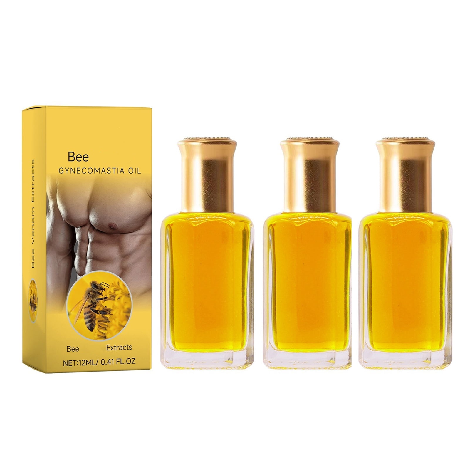 Therm Béa-V-noom Chest Muscles Béa-V-noom Oil and Gel for Men, 3 Packs ...