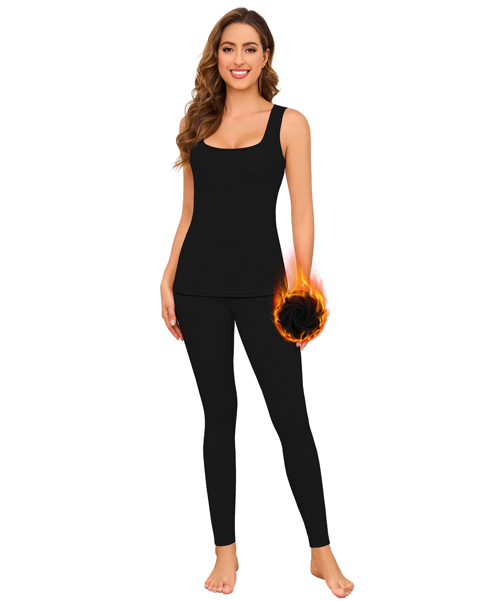Therma Underwear for Women Fleece Lined Base Layer Women Set Camisole ...