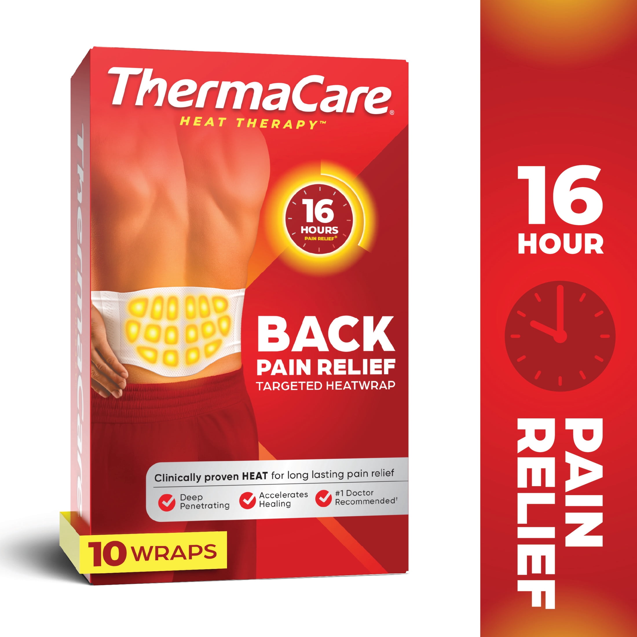 ThermaCare HeatWraps Lower Back Pain Therapy, Designed for Lower Back ...