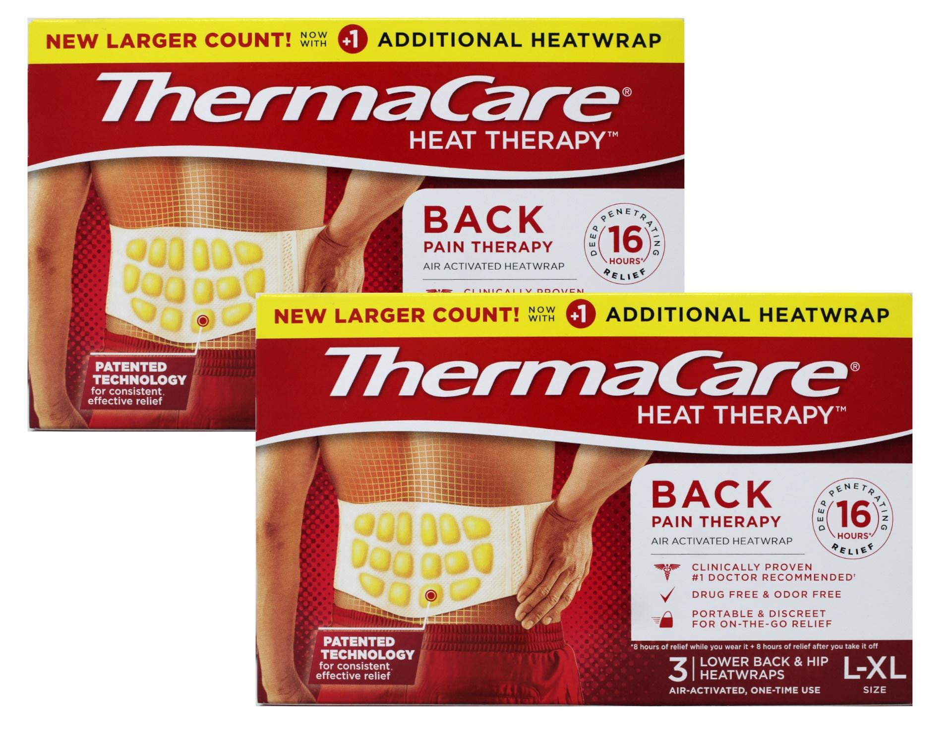 ThermaCare Back Pain Therapy Lower Back & Hip Large/X-Large Pain Relief ...