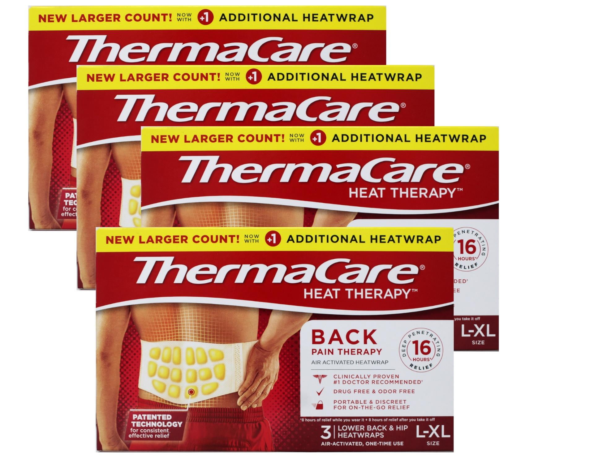 ThermaCare Back Pain Therapy Lower Back & Hip Large/X-Large Pain Relief ...