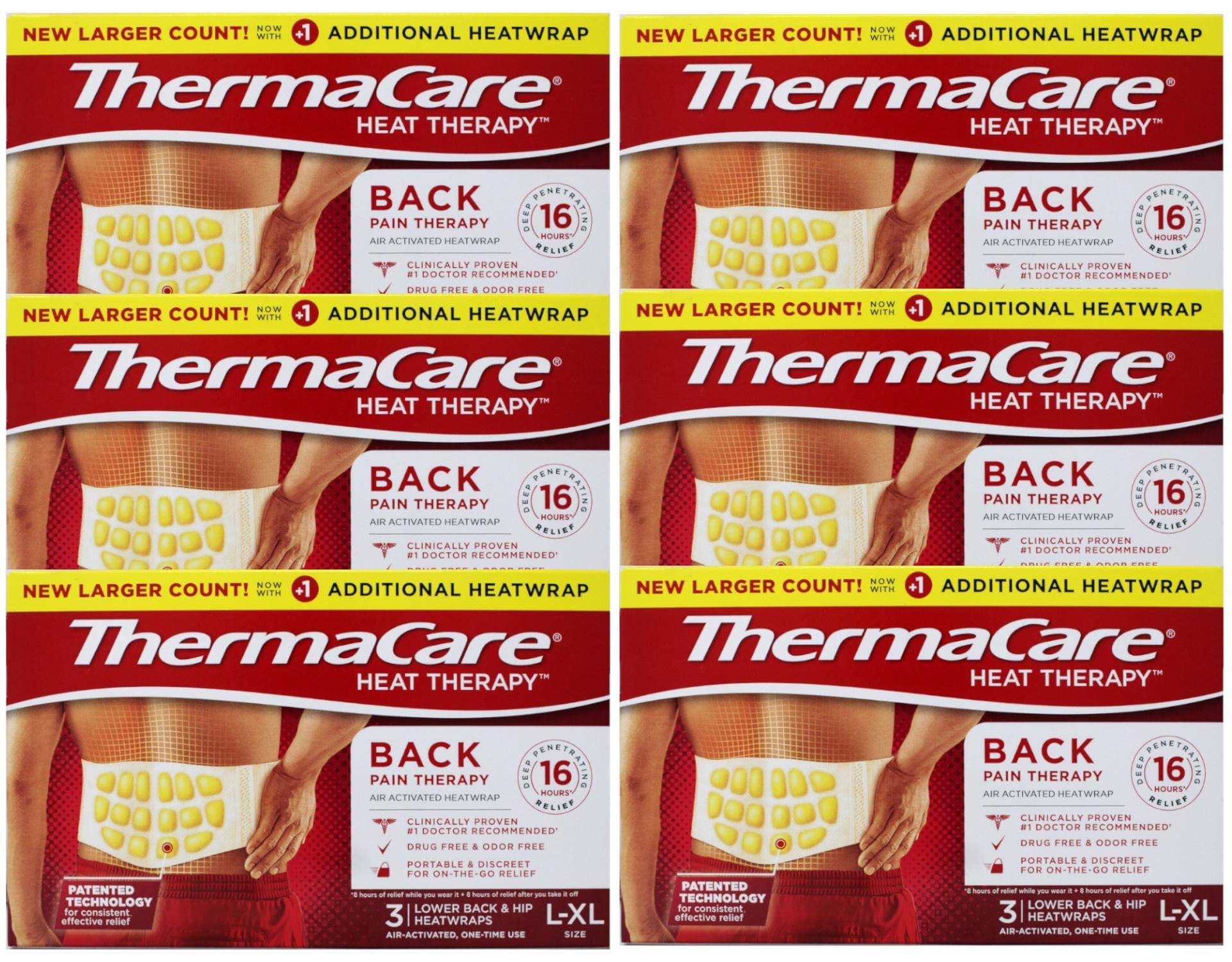 ThermaCare Back Pain Therapy Lower Back & Hip Large/X-Large Pain Relief ...