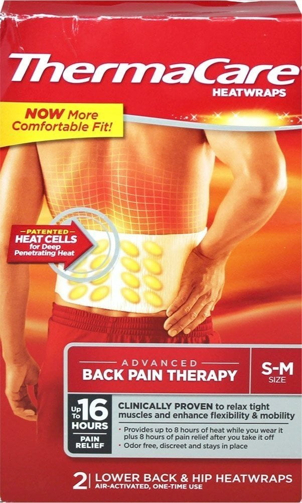 ThermaCare Heat Wraps Advanced Lower Back & Hip Pain Relief, 2ct, 2 ...