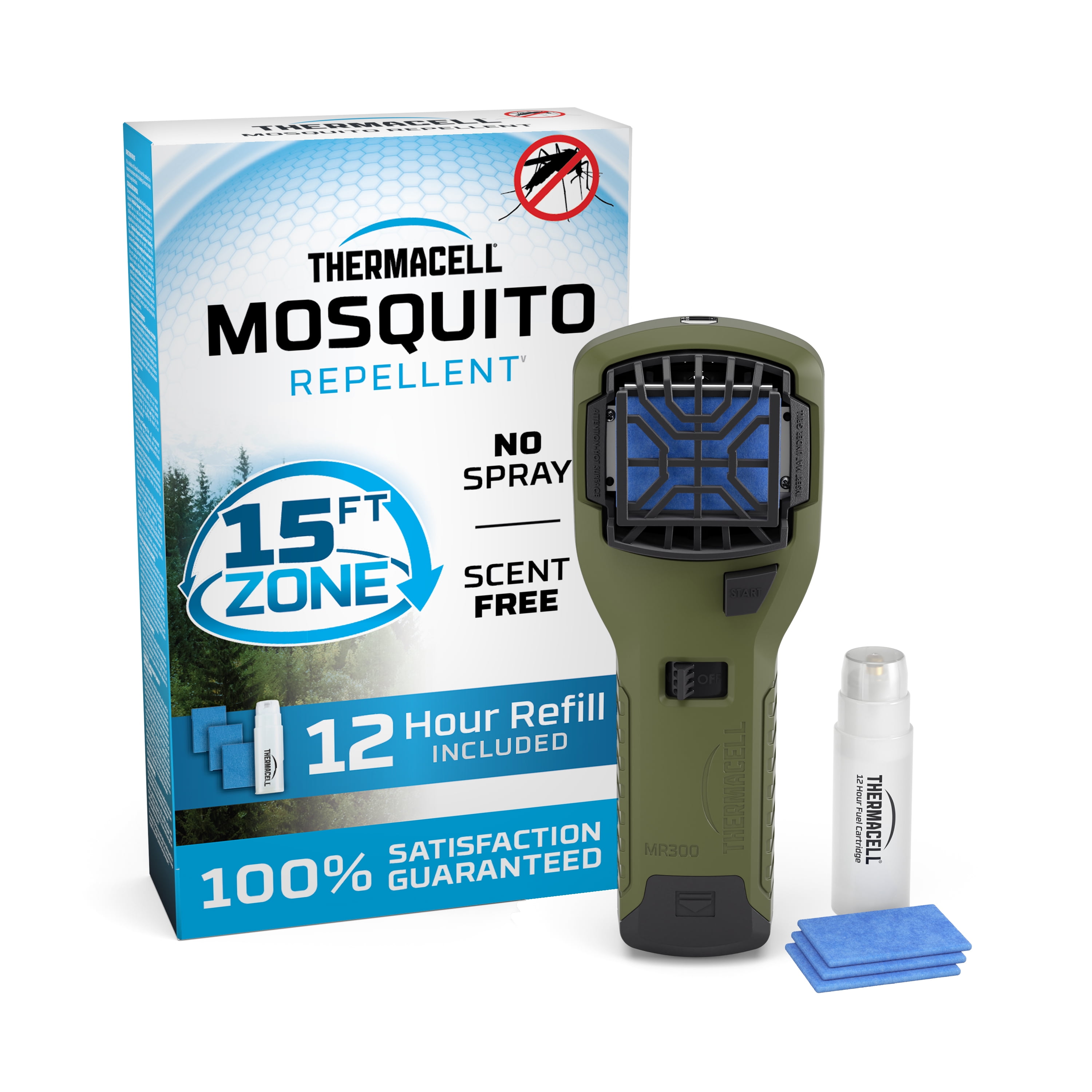 ThermaCELL Mosquito Repeller Olive with 12-Hour Fuel Cartridge ...