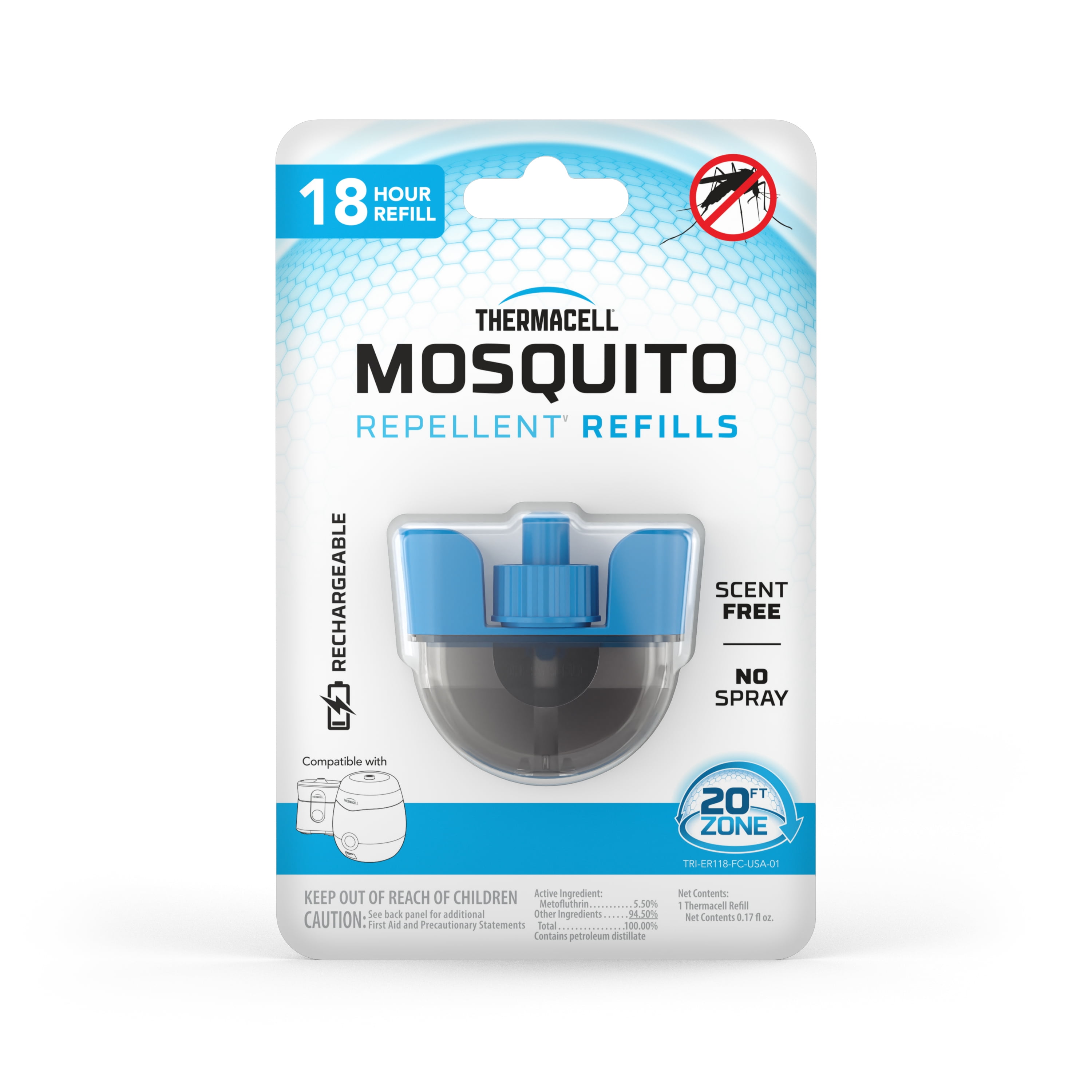Thermacell Rechargeable Mosquito Repeller 18-Hour Refill for Mosquito ...