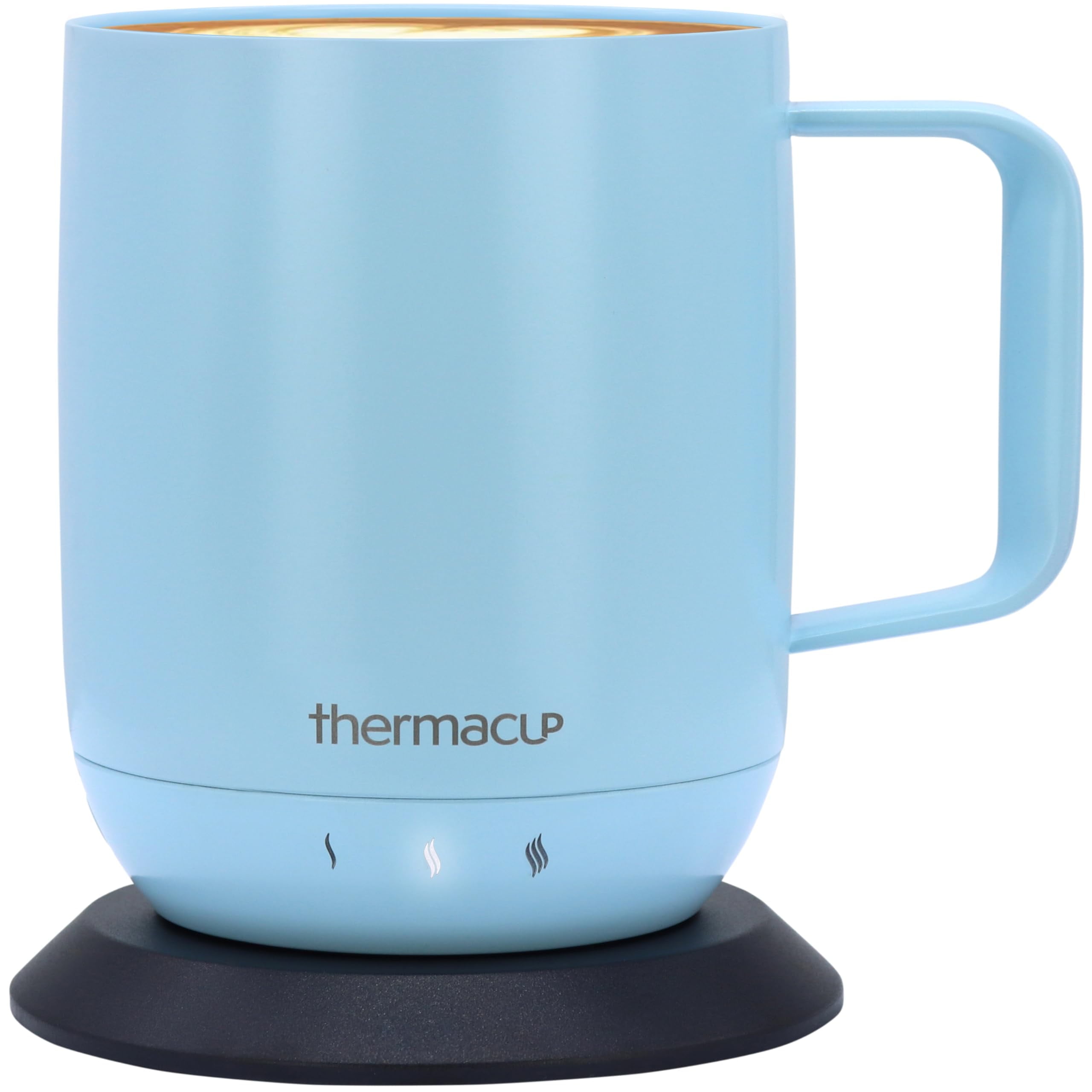 THERMACUP Self-Heating Temperature Controlled Coffee Mug with Lid, Led ...