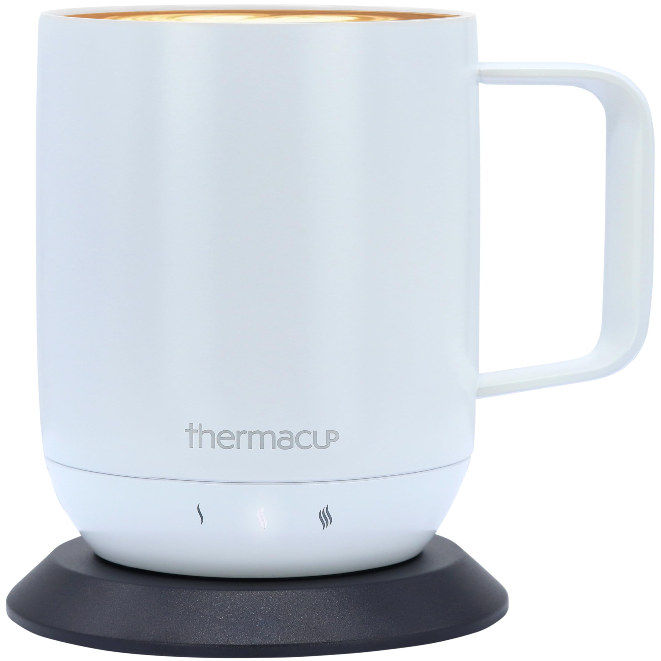 Thermacup Self-Heating Temperature Controlled Coffee Mug with Lid, Led ...