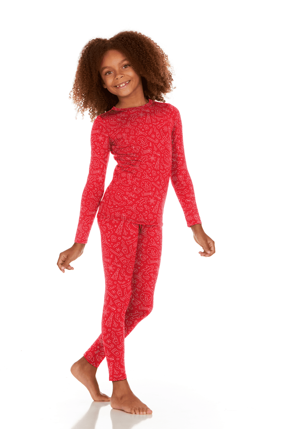 Thermajane Thermal Underwear for Girls Long John Set Kids (Christmas ...