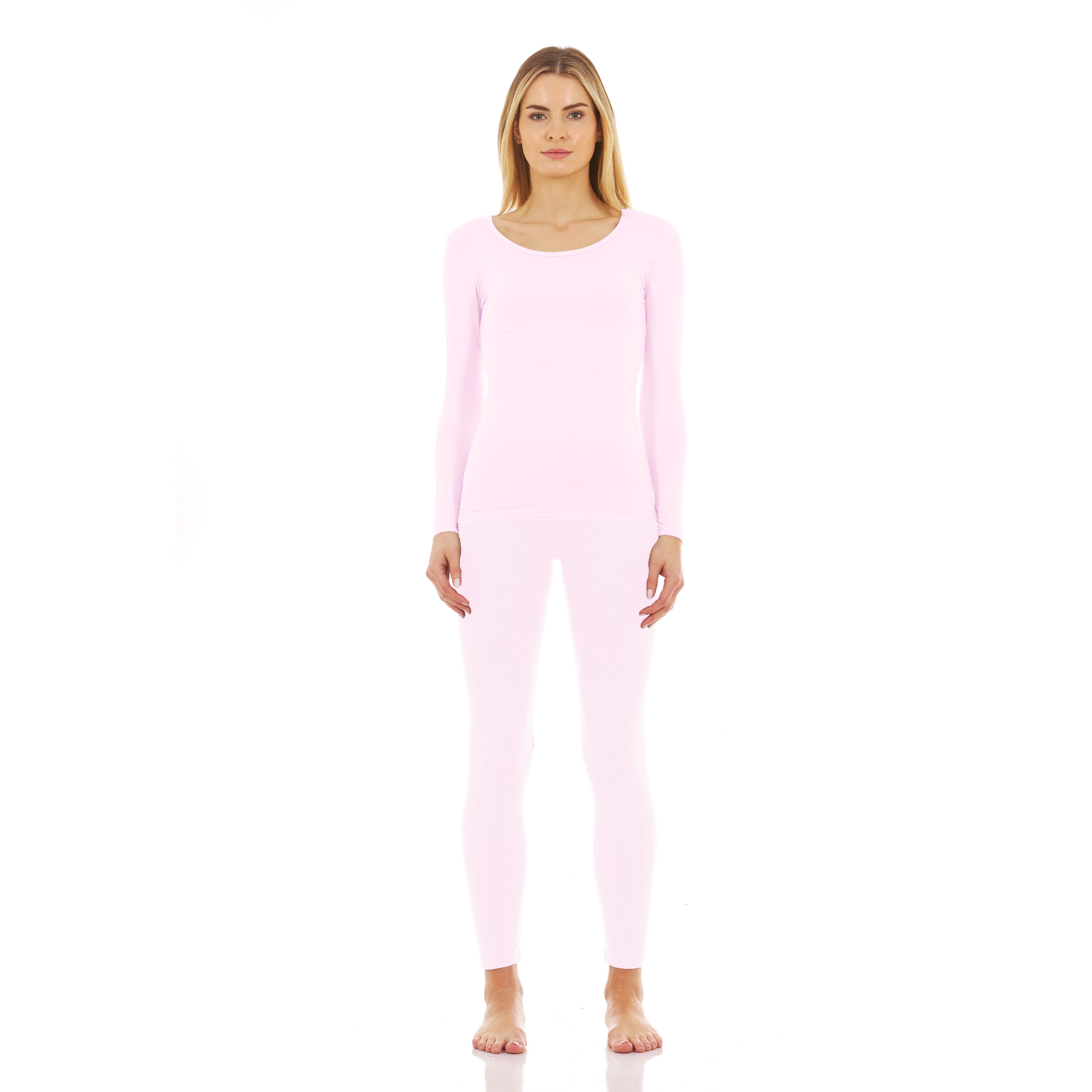 Thermajane Thermal Underwear for Women Long Johns Scoop Neck Set (XXS ...