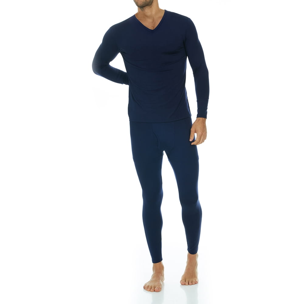 Thermajohn Thermal Underwear for Men Long Johns V-Neck Set (XS-4XL ...