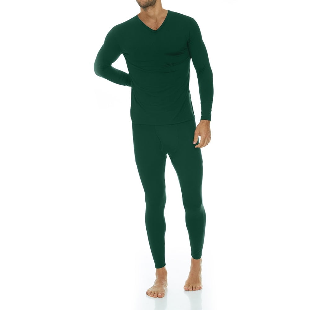 Thermajohn Thermal Underwear for Men Long Johns V-Neck Set (XS-4XL ...