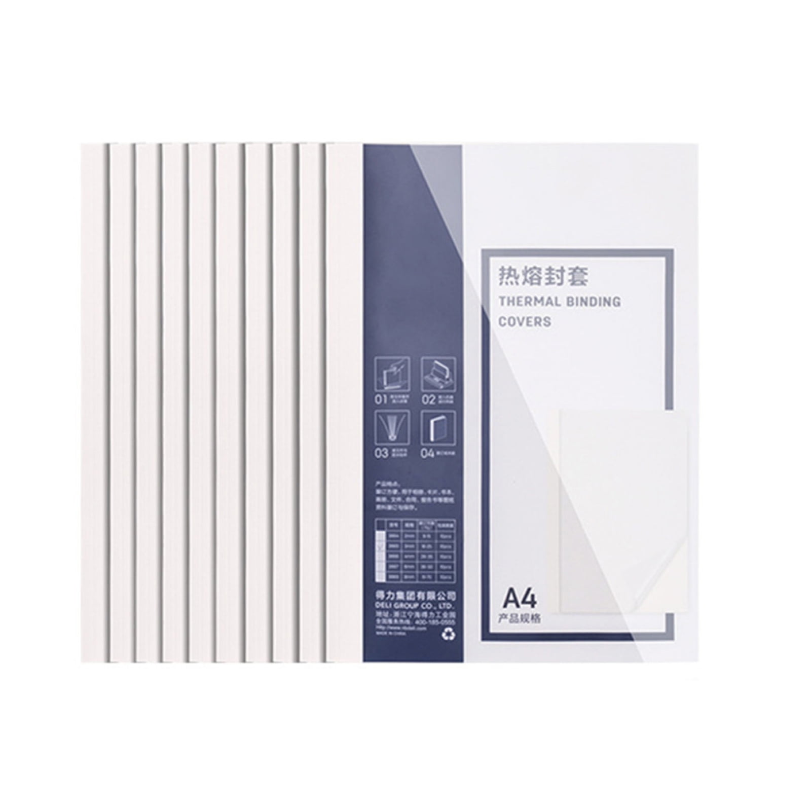 Thermal Binding Presentation Covers 10Pcs A4 White Clear Hot Melt Glue ...