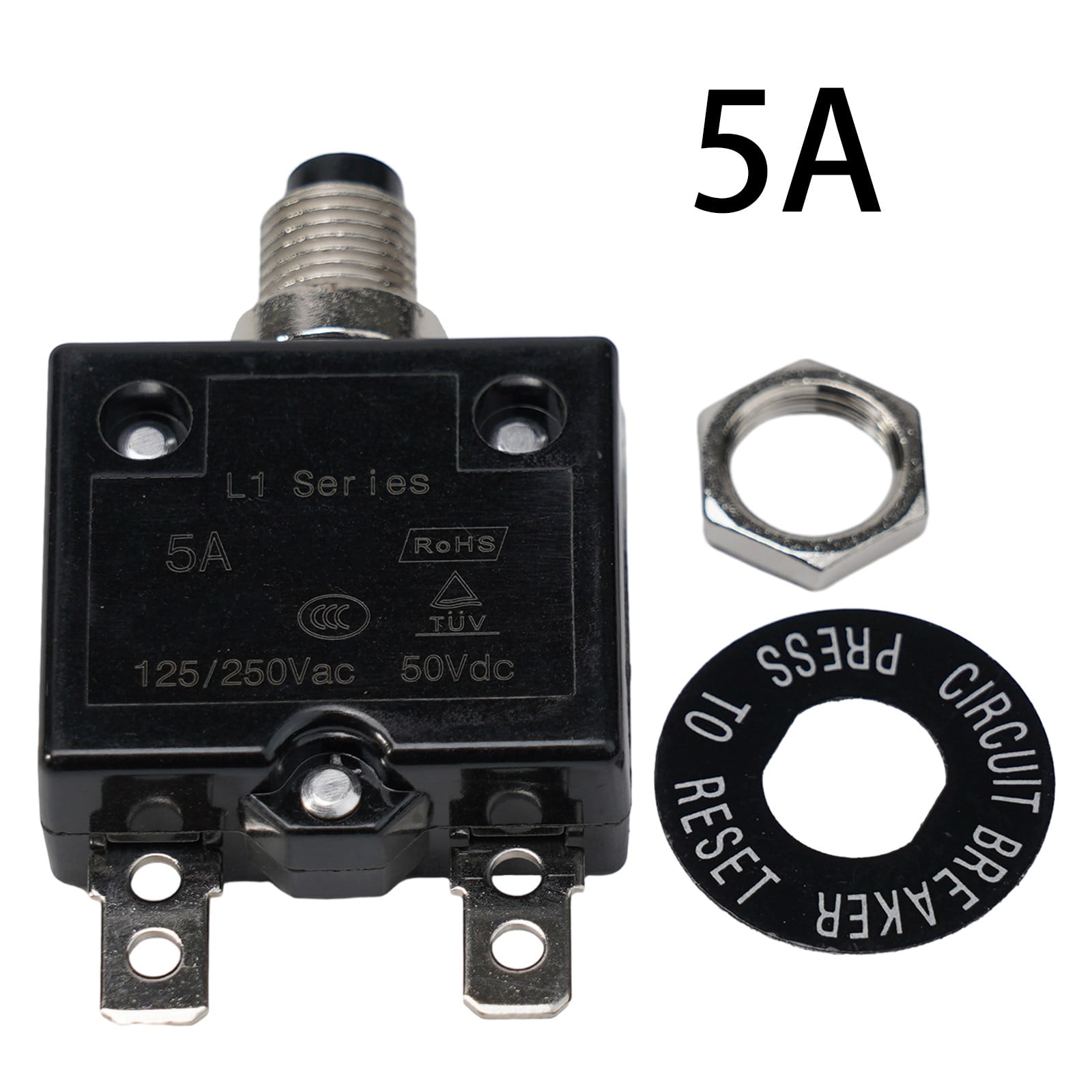 Thermal Circuit Breakers 12-50V DC 125-250V Volt AC Overload Protection ...