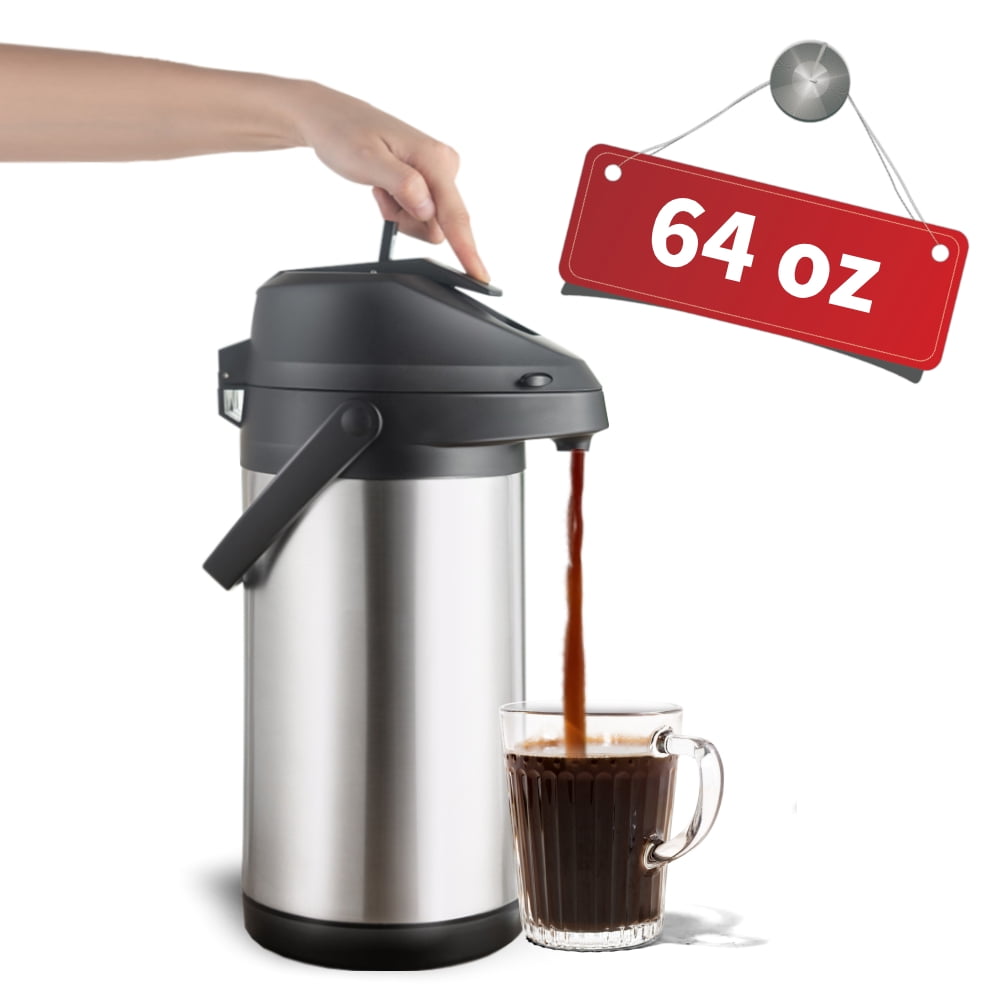 Thermal Coffee Carafe with Air Pump, Stainless Steel Thermal Carafe ...