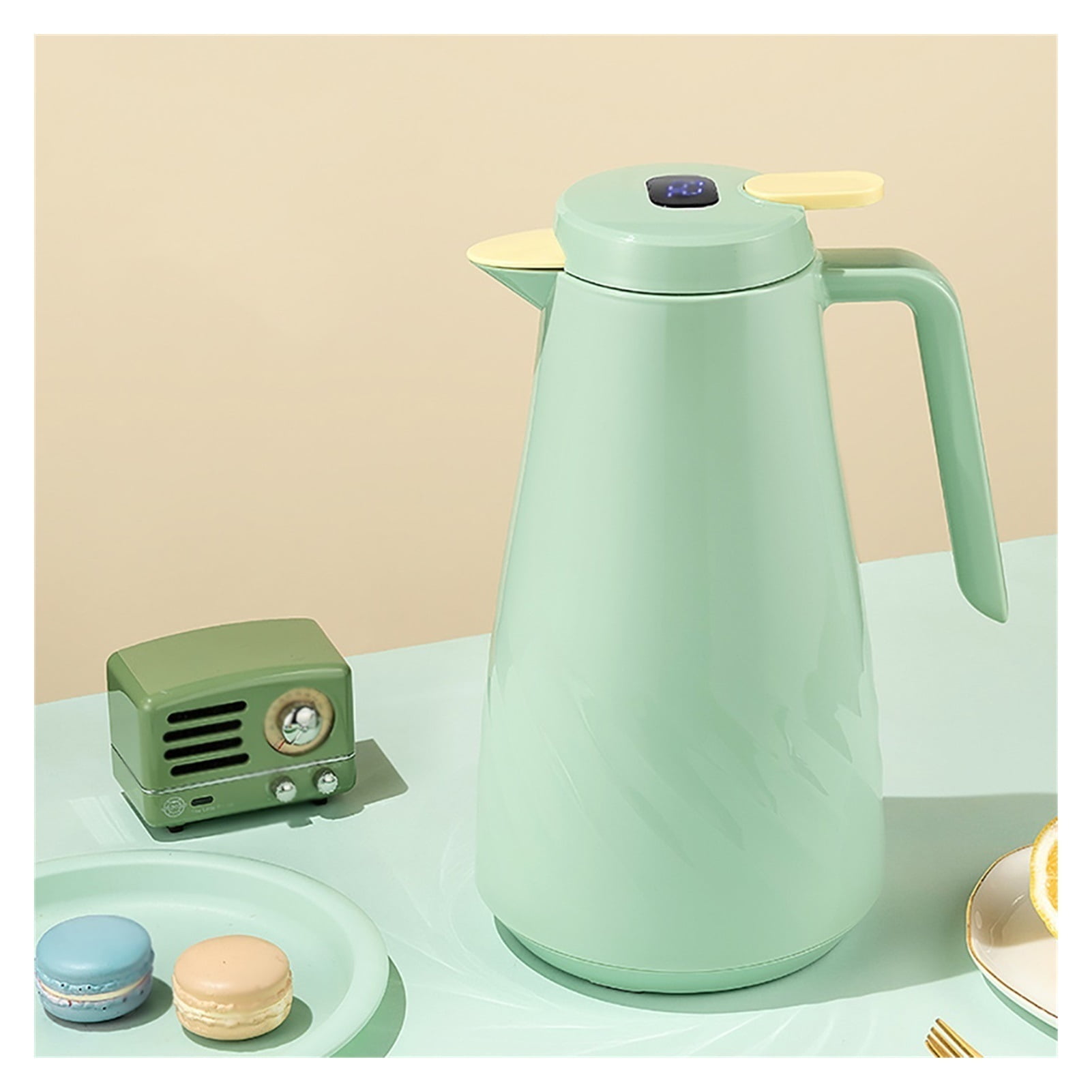 Thermal Coffee Carafe with Temperature Display Double Walled Vacuum ...