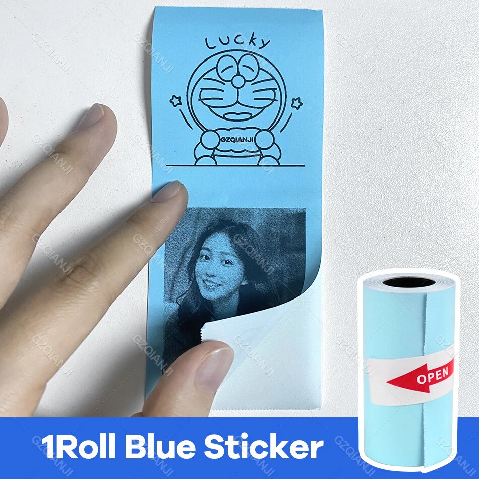 Thermal Color Sticker Notes Label Photo Paper Self-adhesive Paper Roll ...