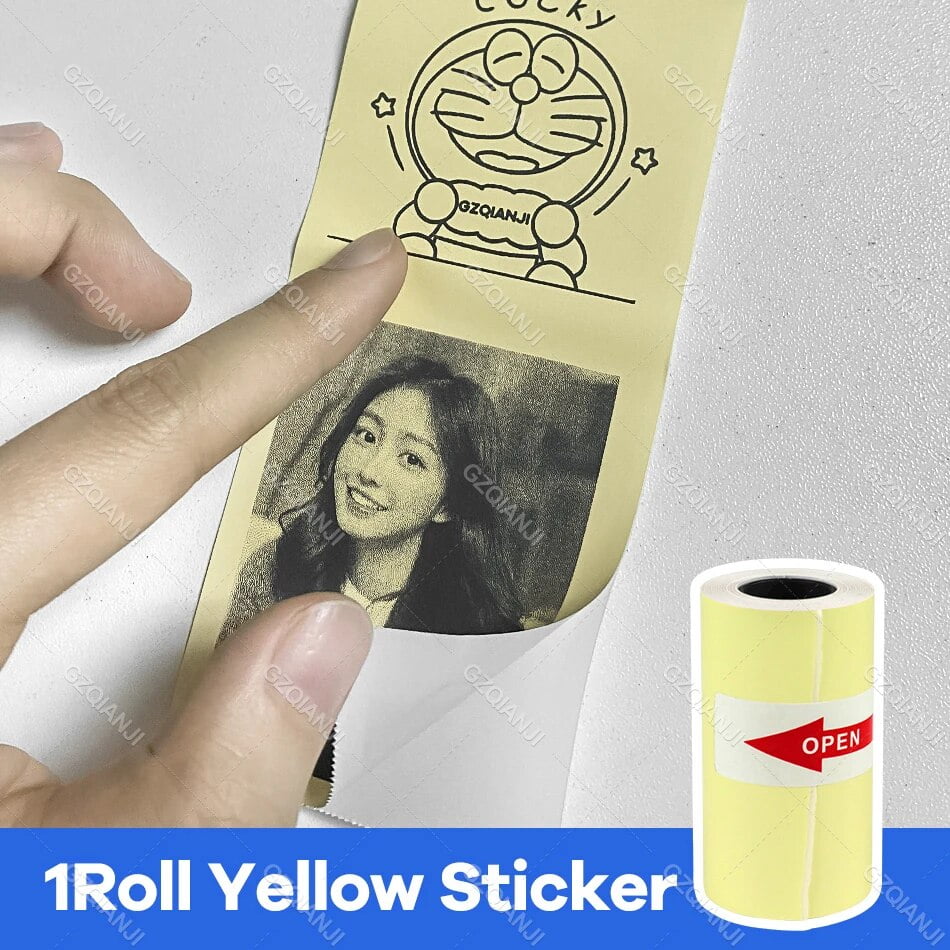 Thermal Color Sticker Notes Label Photo Paper Self-adhesive Paper Roll ...