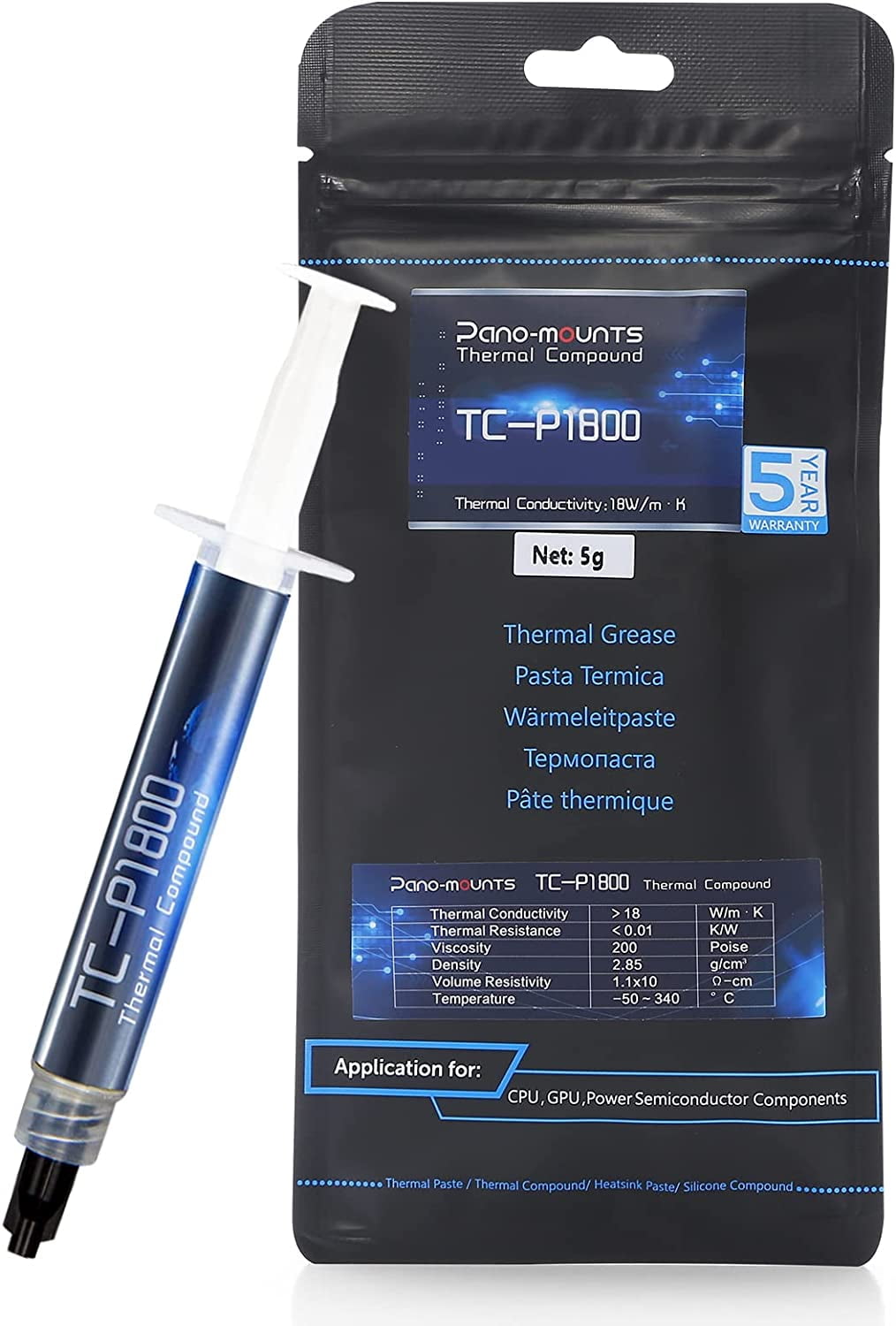 Thermal Compound Paste 18W/mk 5g High Performance CPU Compound Paste ...