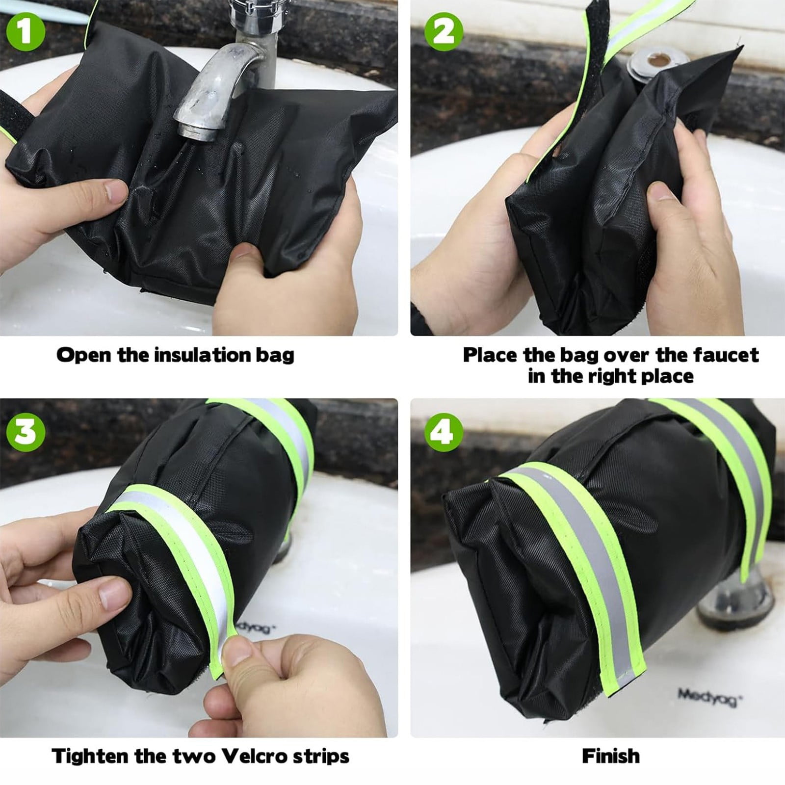 A Thermal Cover Large Outdoor Faucet Insulated Protector for Winter ...